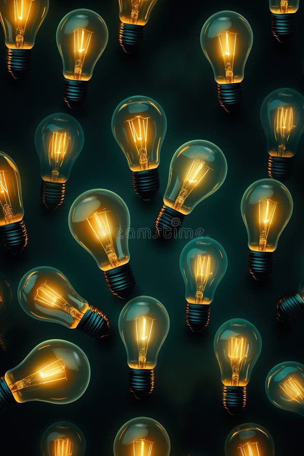 Collection of Light Bulb Pattern Background, Electric Lamp Texture ...