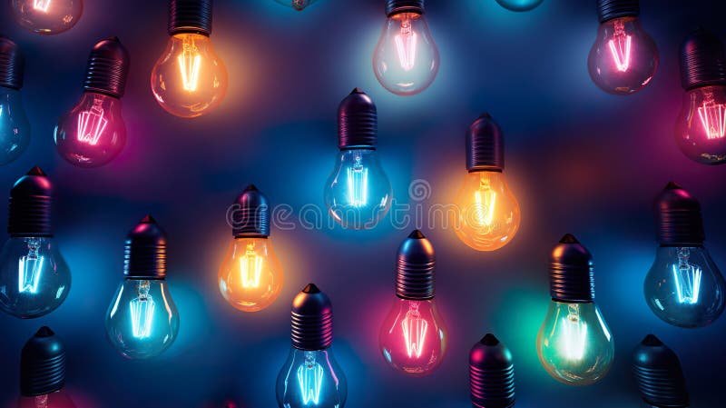 Collection of Light Bulb Pattern Background, Electric Lamp Texture ...