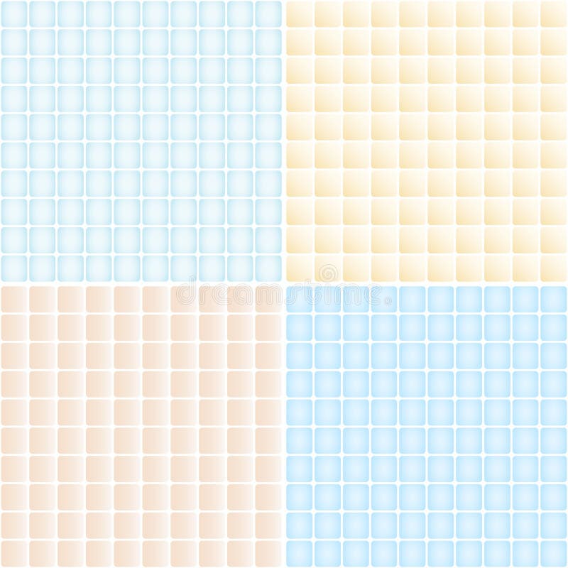 Collection of Light Mosaic Tile Seamless Patterns Stock Vector ...