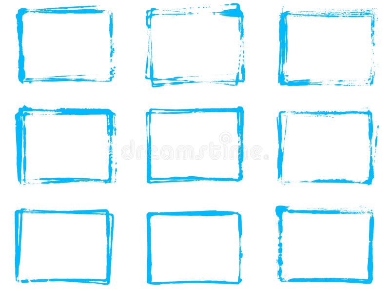 Collection of Light Painted Frames on White Background Stock ...