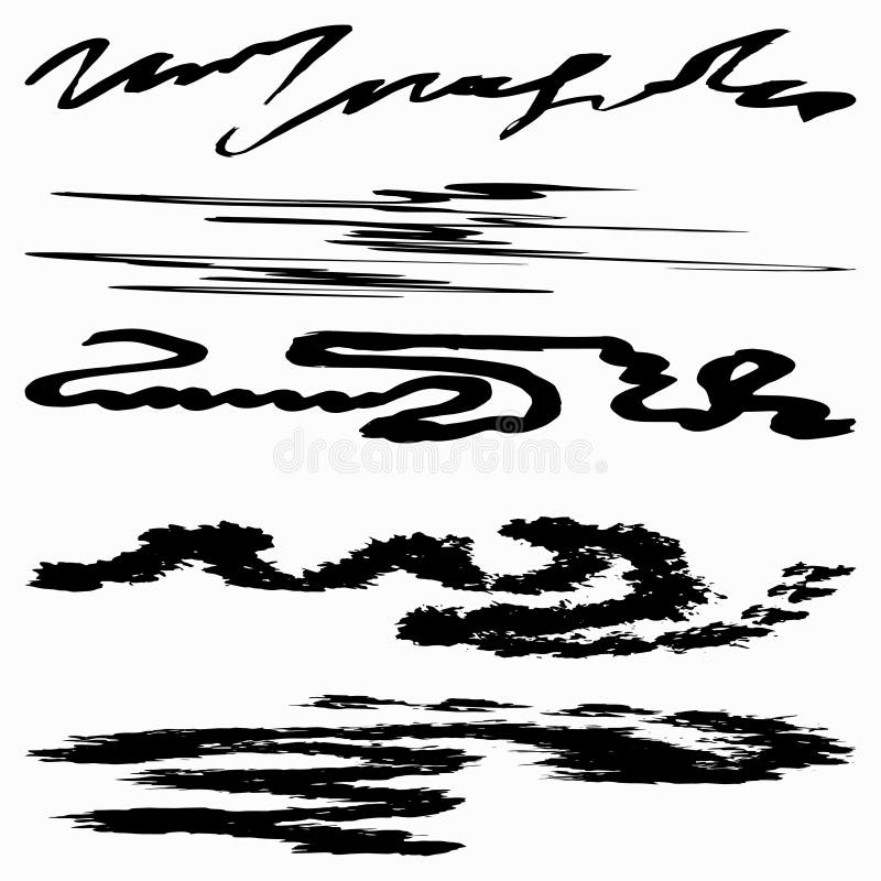 Collection Line Banners Graffiti Stock Vector - Illustration of paint ...