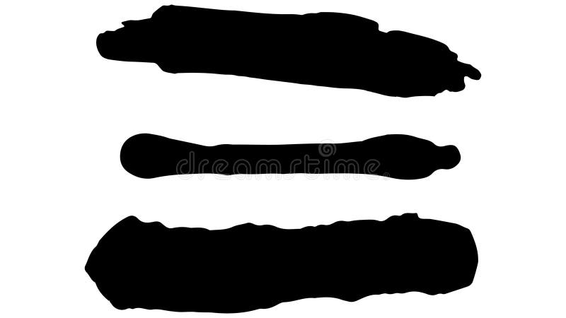 A Collection of Line Brush Effect of Ink Marker, Paint Drop on Vector ...