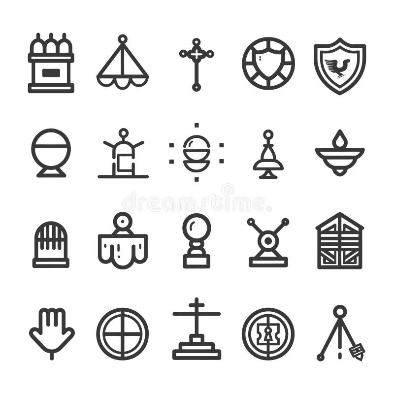 AI-Generated Icon Set stock illustration. Illustration of graphic ...
