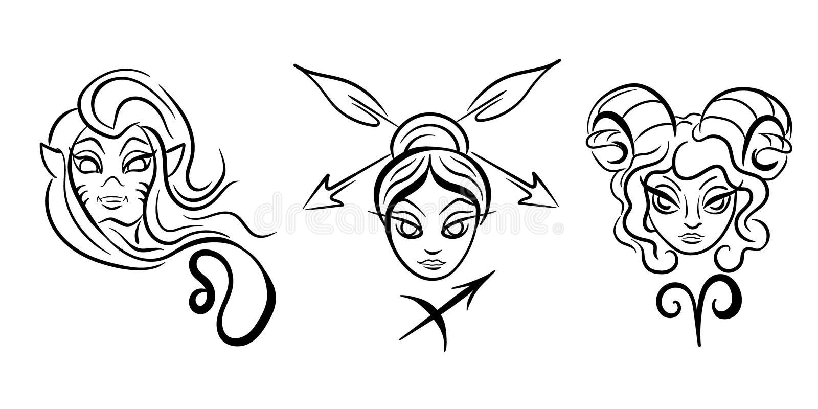 Vector Collection Zodiac Signs Stock Illustrations 4 486 Vector