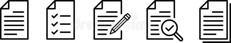 Collection of Linear Icons of Checklist As a Service Document ...