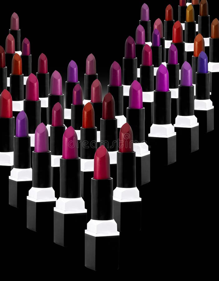Multiple Lipsticks Arranged on a Solid Background. Ideal Visual for ...