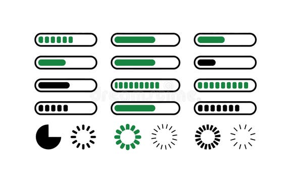 Collection of Loading Bars and Progress Indicators AI-Generated Stock ...