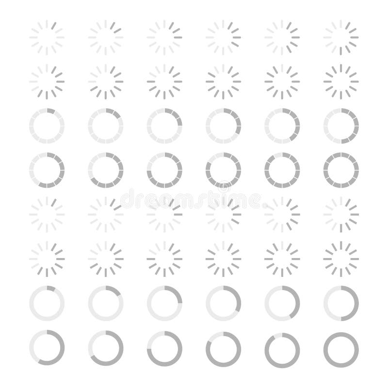 Loading Progress Bar. Circle Shape. 50 Loading. White Background ...