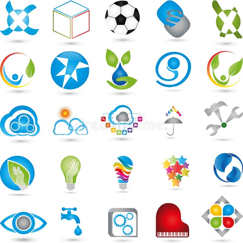 Collection of Logos, Button, Services Stock Vector - Illustration of ...