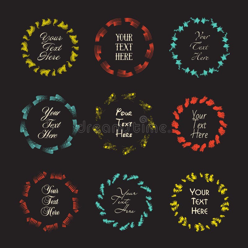 Collection of Logos Templates. Ink Effect Stock Illustration ...