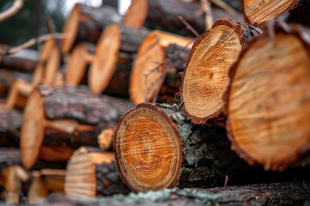 Piled Logs stock photo. Image of generated, woodpile - 376370288