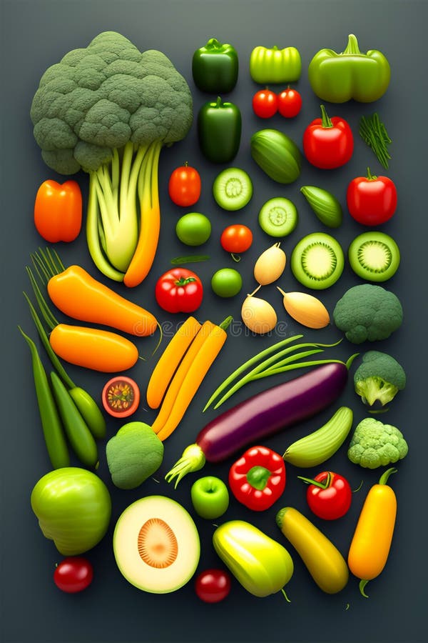 Collection of Lot Vegetables. Set and Food Collection Stock ...