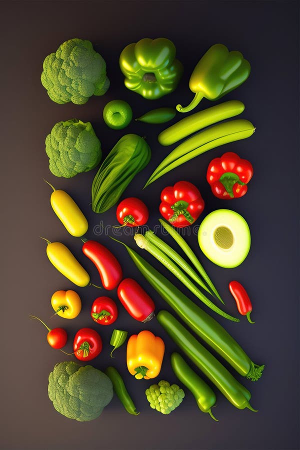 Collection of Lot Vegetables. Set and Food Collection Stock ...