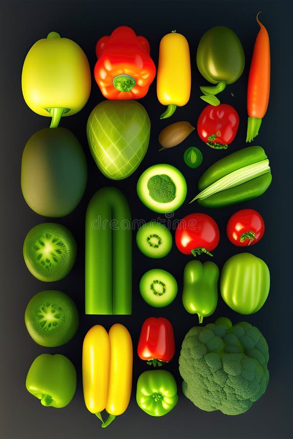 Collection of Lot Vegetables. Set and Food Collection Stock ...