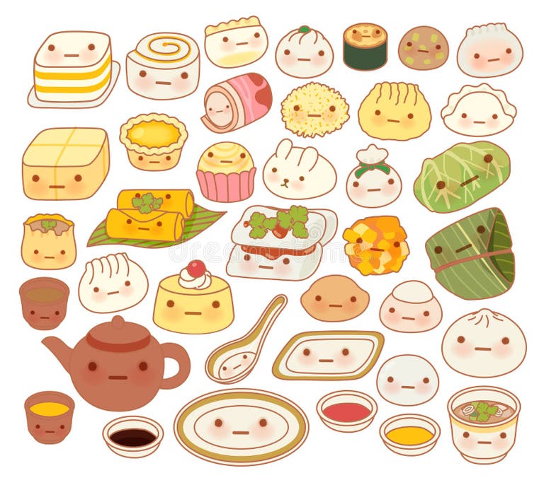 Kawaii Chinese Food Stock Illustrations 2 710 Kawaii Chinese Food