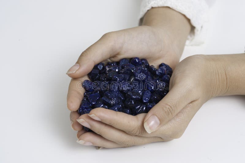 Collection of Lovely Blue Rough and Uncut Sapphire Gemstones Stock ...