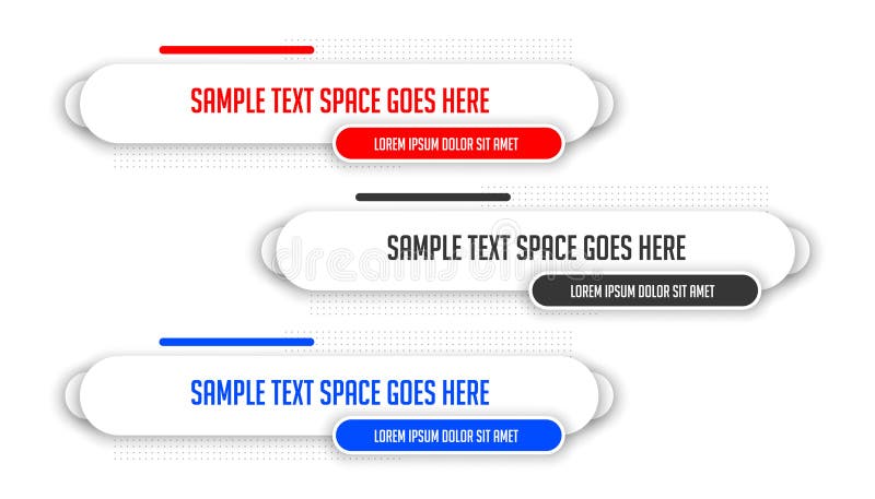 Collection of Lower Third Text Bar Banner for Tv Channel Stock Vector ...