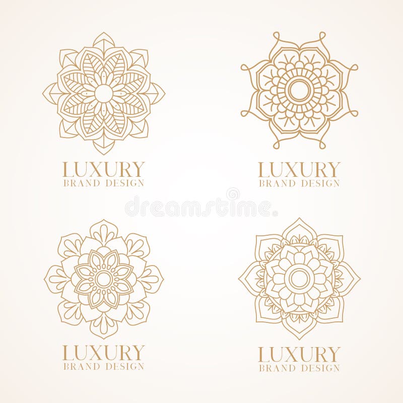Collection of Luxury Emblem Designs Stock Vector - Illustration of ...