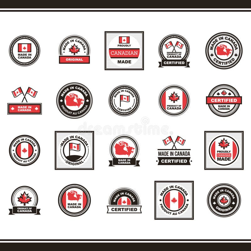 Canada labels designs stock vector. Illustration of stamp - 67380242