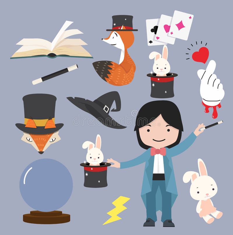 Collection of Magic Objects Cartoon Style Vector Stock Vector ...