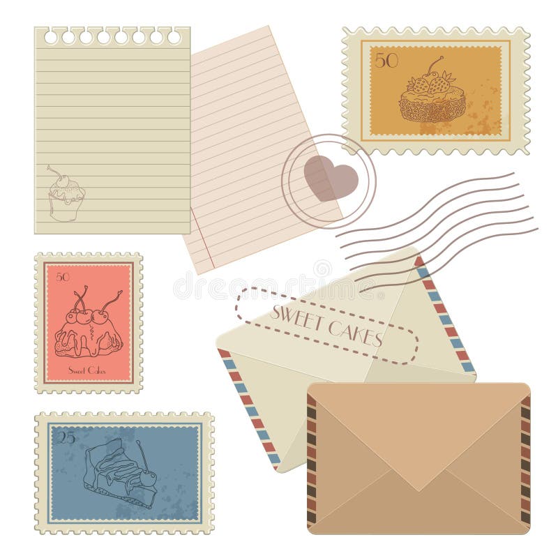 Collection of Mail Design Elements - Post Collection of Design Stock ...