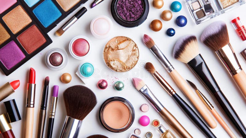 A Collection of Makeup Essentials.Beauty Basics Bundle Stock ...