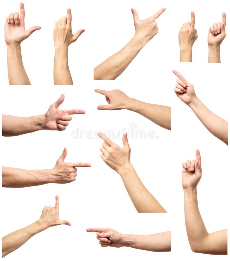 Collection of Male Hands Touch or Click To Something Stock Photo ...