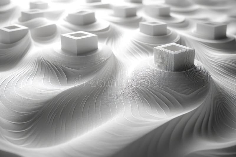 A Collection of Many Cubic Blocks in Grayscale, Suitable for Abstract ...