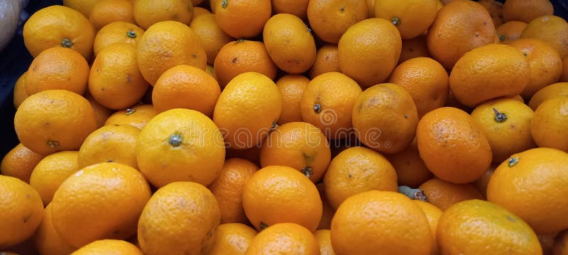 A Collection of Many Small Oranges in a Container Stock Photo - Image ...