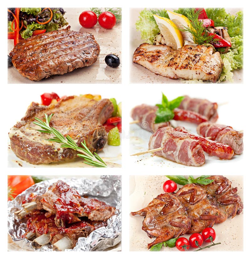 Collection of meat food stock image. Image of herbs, food - 41028175