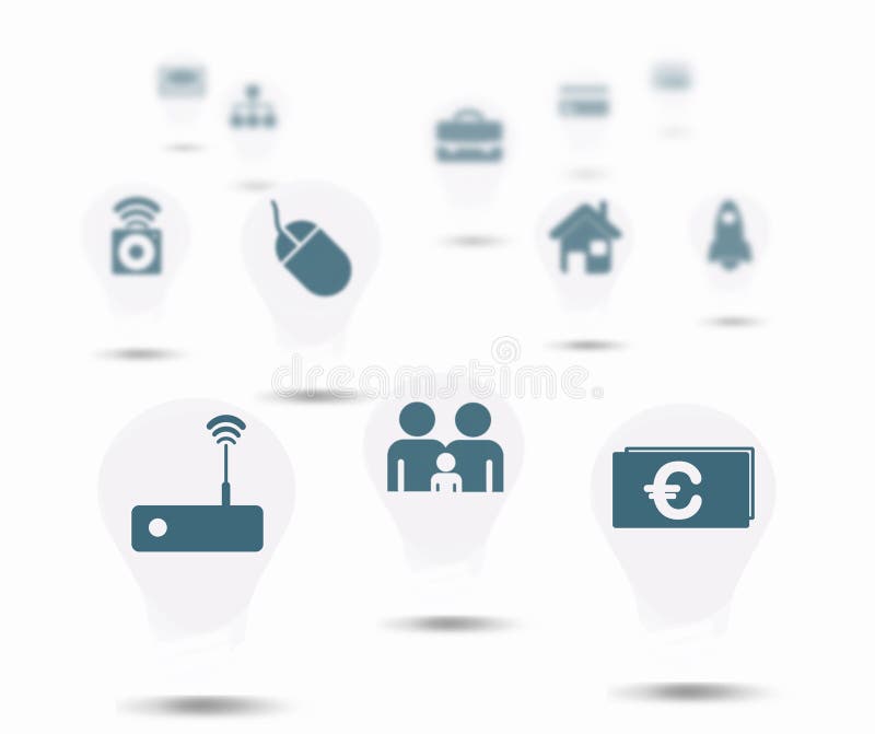 Collection of media icons stock illustration. Illustration of file ...