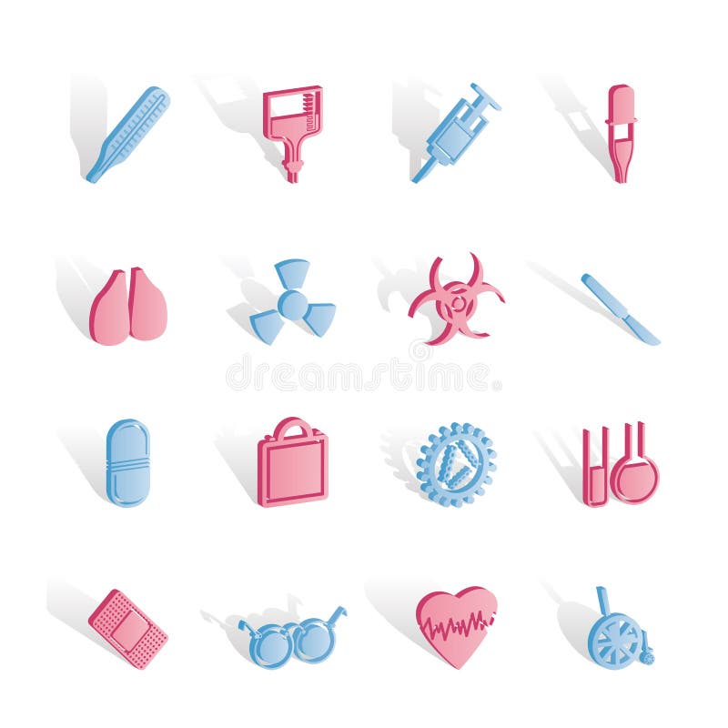 Collection Of Medical Themed Icons And Warning Picture. Image: 14140335