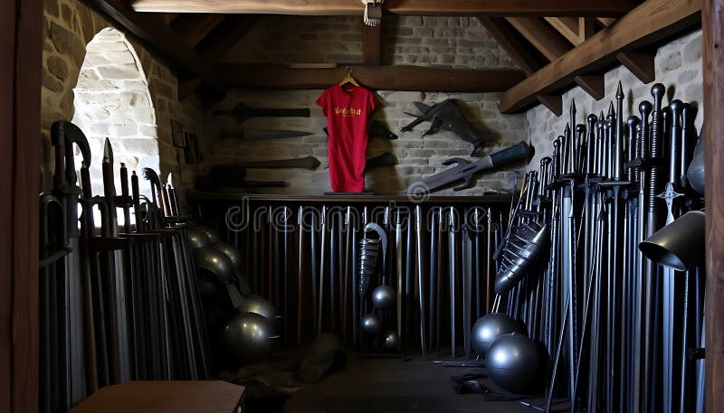 Medieval Weapons Collection, Antique Tools and History, Stock Photo ...