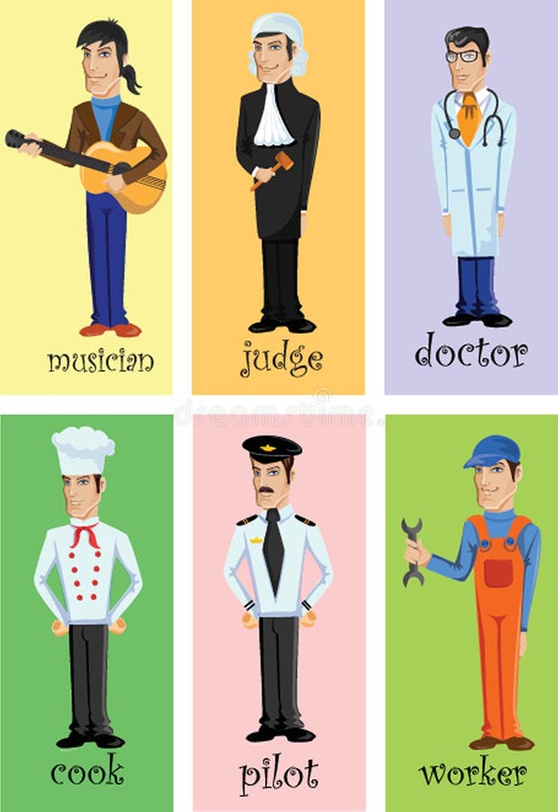 Collection of People Workers of Various Different Occupations or ...