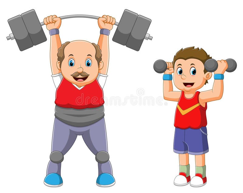 Heavy lifting stock illustration. Illustration of bars - 66869979