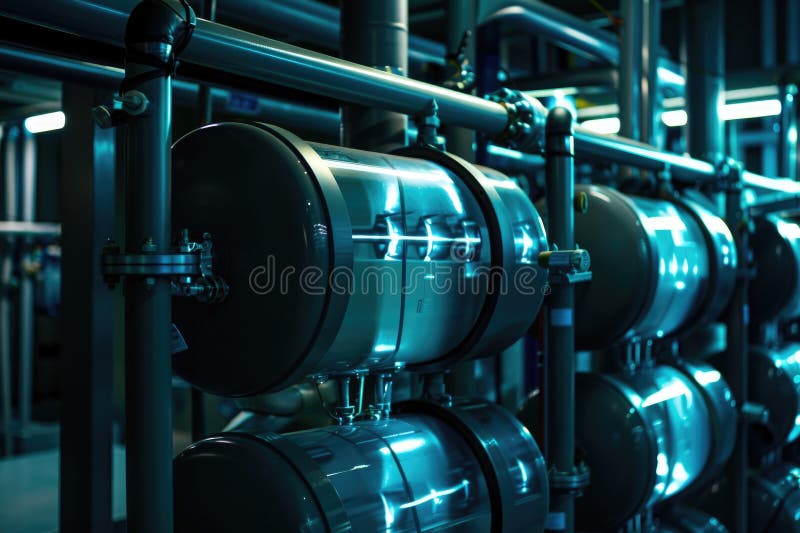 A Collection of Metal Pipes Stacked in a Room Stock Image - Image of ...