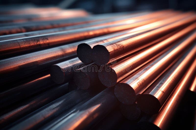 A Collection of Metal Rods Piled High Stock Photo - Image of warehouse ...