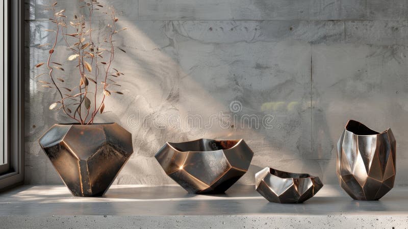 A Modern and Edgy Landscape Composed of Geometric Shapes and Patterns ...