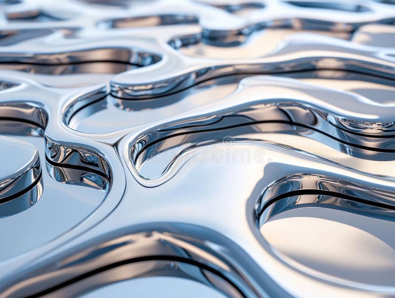 Collection of Metallic Chrome Like Shapes Creates Mesmerizing Visual ...
