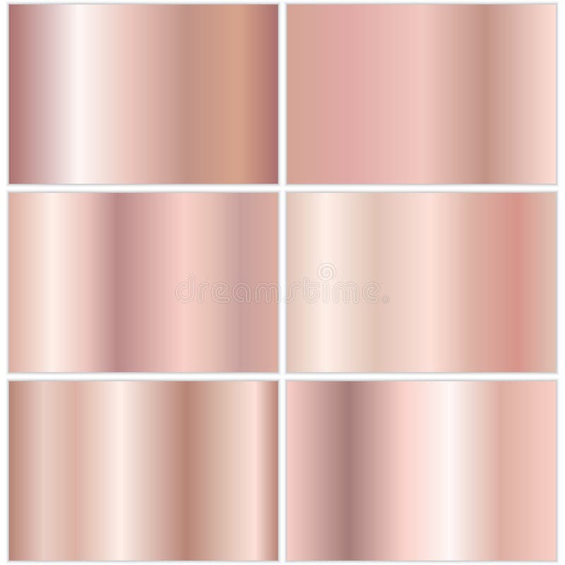 Collection of Metallic Gradients Stock Vector - Illustration of ...