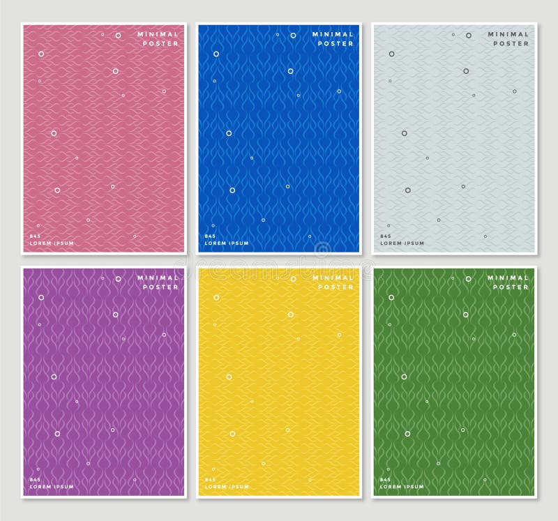 Collection of Minimal Geometric Pattern Covers with Flat Colors Stock ...