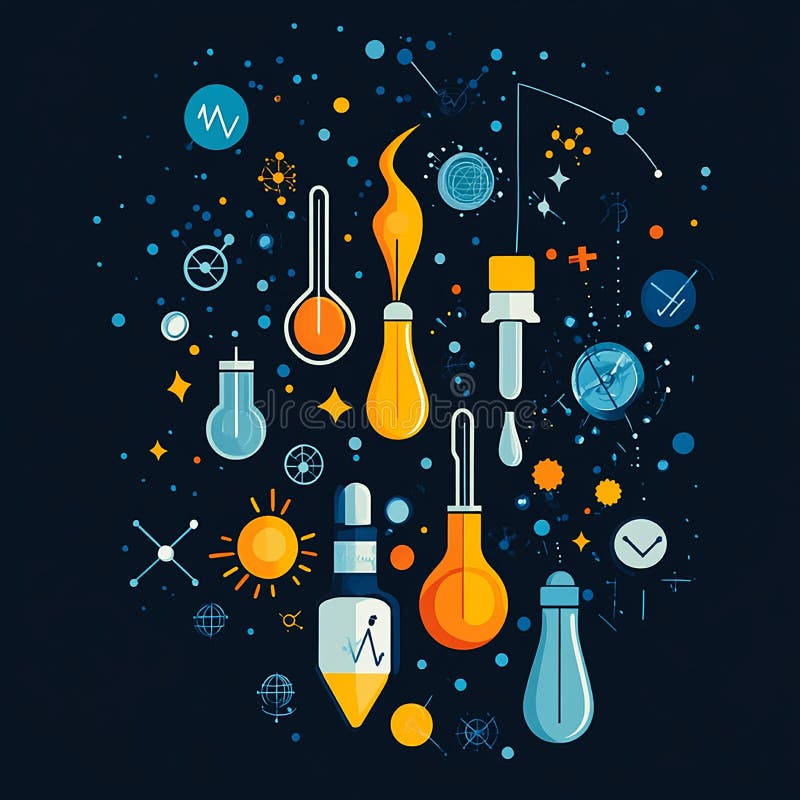 STEM Icons: Science, Technology, Engineering, and Math Symbols Stock ...