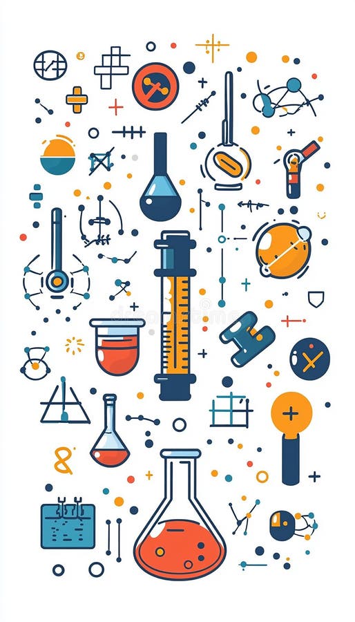 STEM Icons: Science, Technology, Engineering, and Math Symbols Stock ...