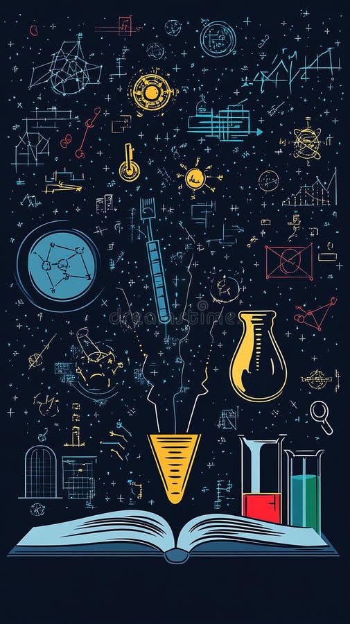 STEM Icons: Science, Technology, Engineering, and Math Symbols Stock ...
