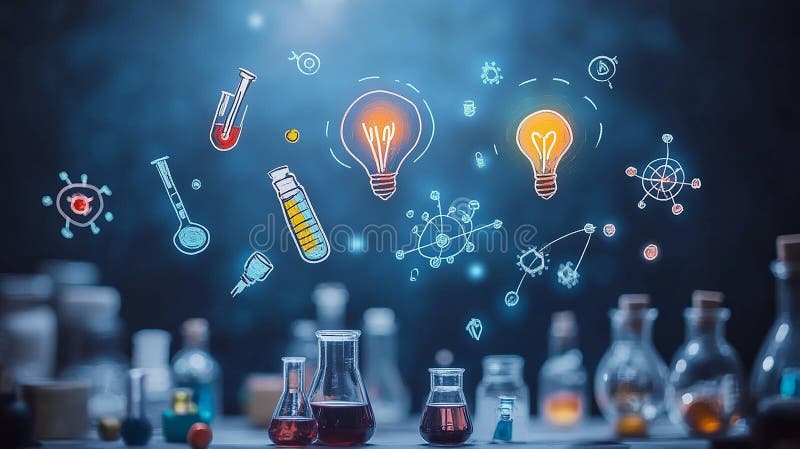 STEM Icons: Science, Technology, Engineering, and Math Symbols Stock ...