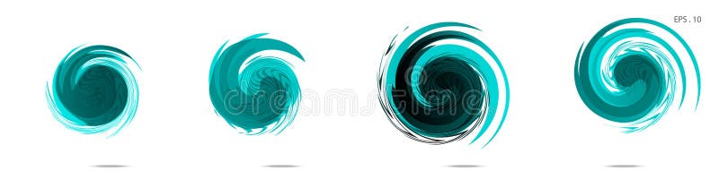 Collection of Modern Abstract Graphic Elements. Vortex Vector ...