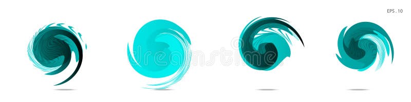 Collection of Modern Abstract Graphic Elements. Vortex Vector ...