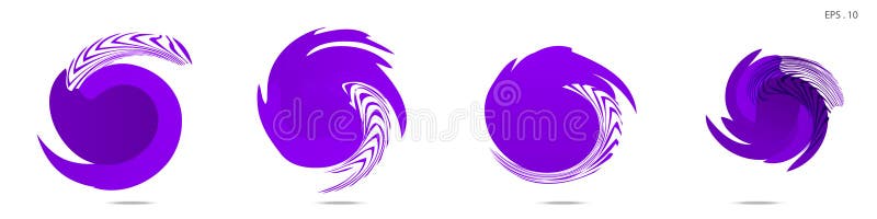 Collection of Modern Abstract Graphic Elements. Vortex Vector ...