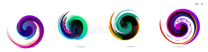 Collection of Modern Abstract Graphic Elements. Vortex Vector ...