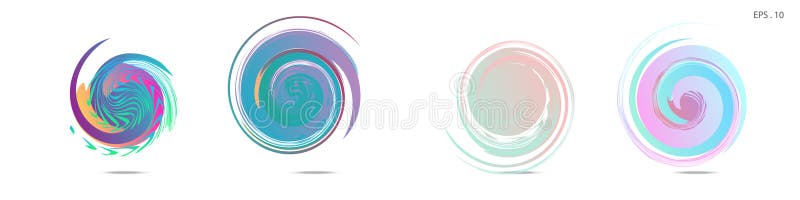 Collection of Modern Abstract Graphic Elements. Vortex Vector ...